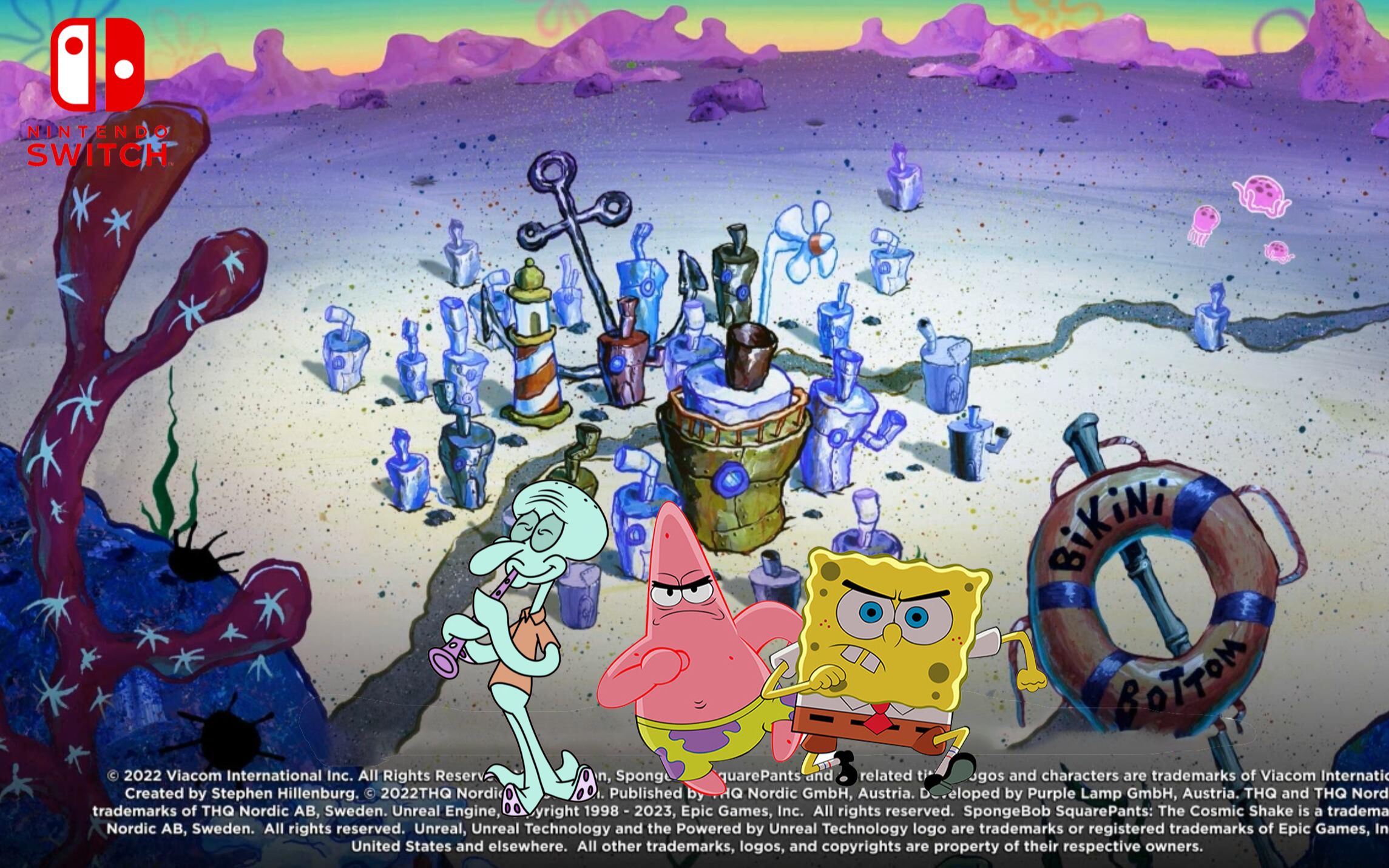 Switch新游《海绵宝宝 宇宙摇摆》中文试玩,来一场魔幻穿越之旅_哔哩...