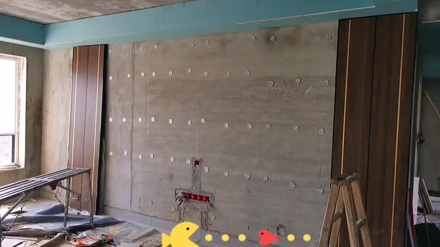 #网红背景墙 #背景墙 简单岩板加木饰面安装教程来啦