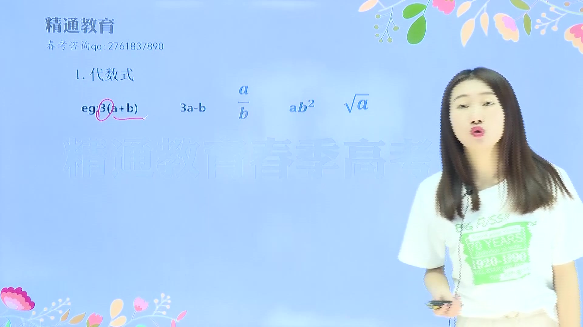 精通教育春考专项课程——代数式的概念