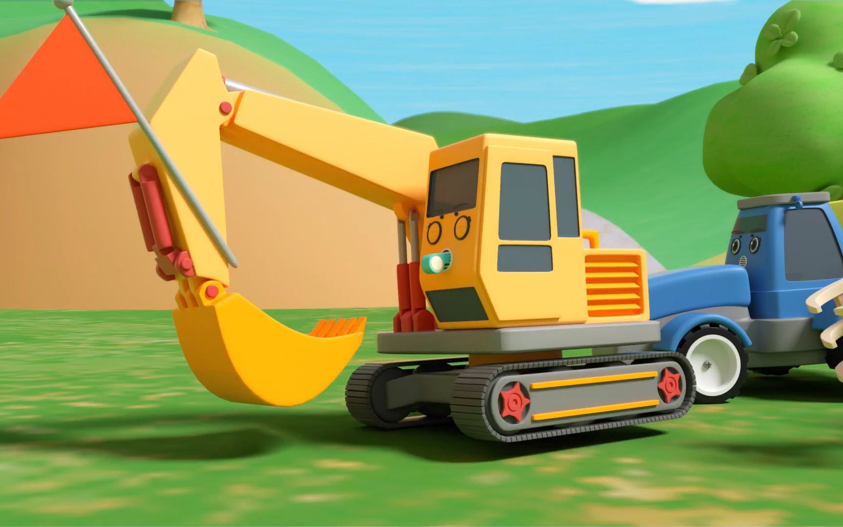 合集:挖掘机五福被拉了上来,工程汽车总动员!