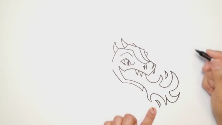 简笔画,教你画《部落冲突》飞龙