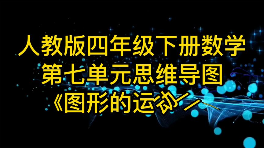 人教版四年级下册数学第七单元思维导图,图形的运动二知识点总结