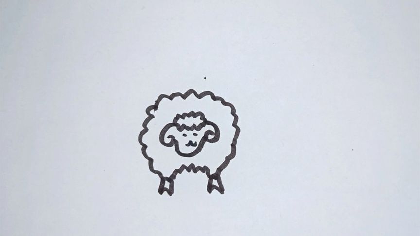 简笔画画小羊,简单易学,适合所有幼儿小朋友们学习哦