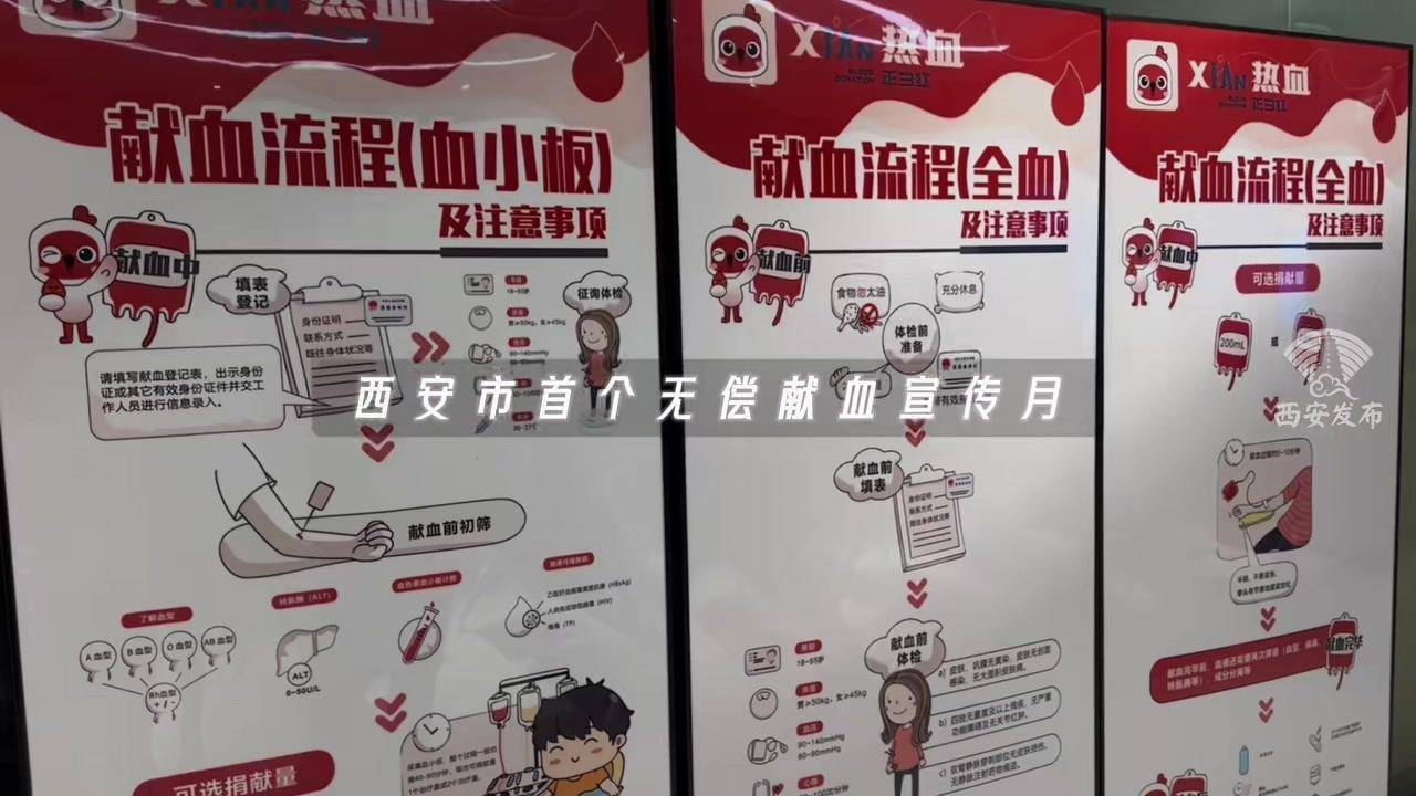 西安市首个无偿献血宣传月,一起来听西安无偿献血志愿者的"热血心声"...