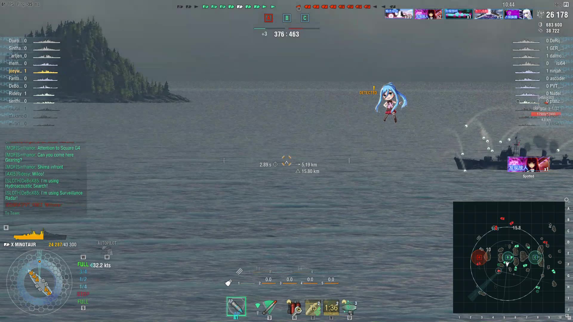 【兜兜WoWs】当米诺陶与岛风转角遇见爱