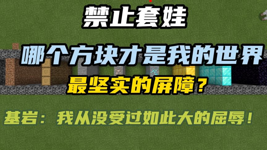 我的世界:(禁止套娃)谁是方块中最坚硬的?基岩:我被侮辱了?