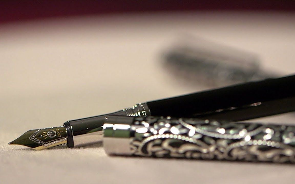 精准的德国工艺,德棍工匠制作Waldmann钢笔。