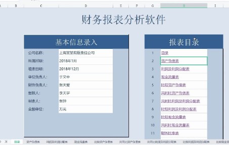 13张实用财务报表分析智能图表(一站式财务数据分析)xlsx