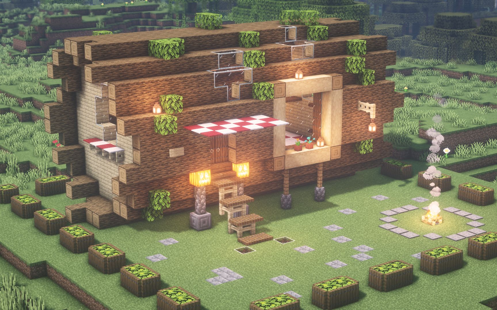 温馨治愈的森林木桶小屋建筑教学