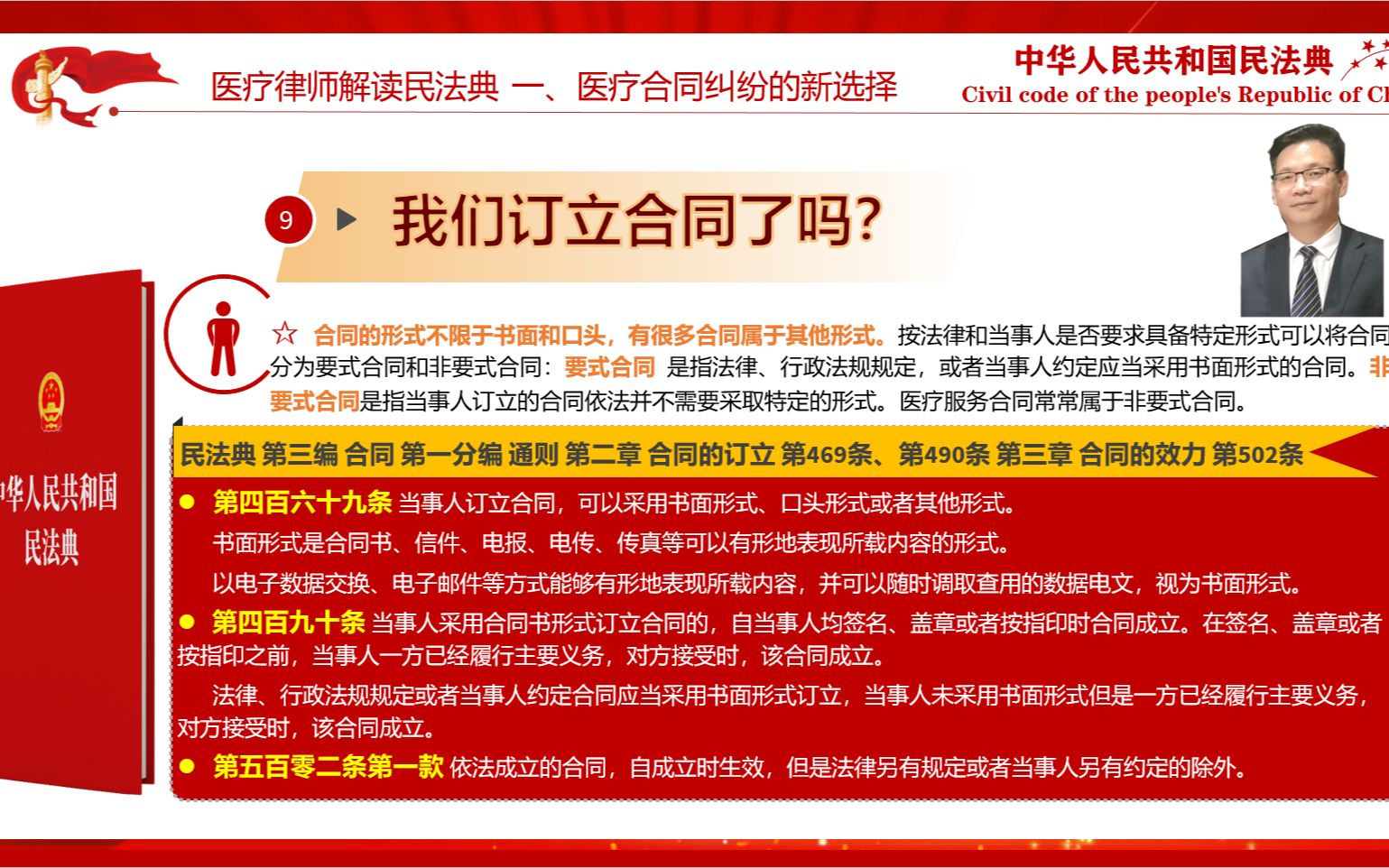 医疗律师解读民法典 第9讲 我们订立合同了吗?