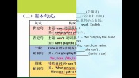 小学英语语法第七讲 can句型