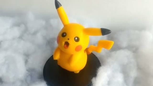 手办:如何用粘土制作皮卡丘,这个手办.