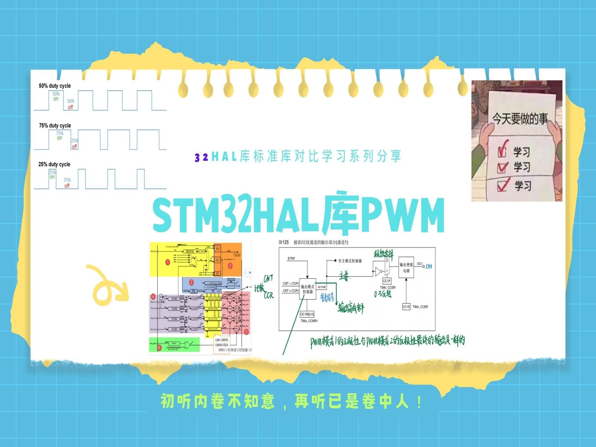 【STM32HAL库标准库对比学习】通俗易懂的STM32HAL库PWM代码...