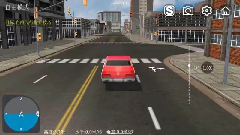 无人机模拟器追车玩。 汽车模拟游戏 车神归来