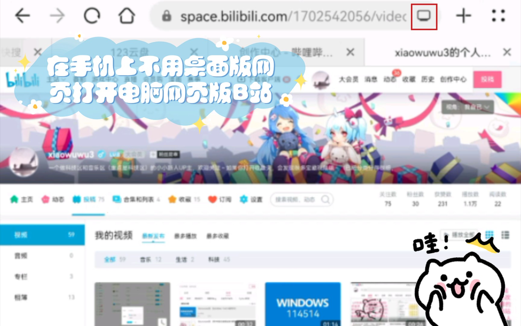 【端午节特辑】【xiaowuwu3】在手机上不用桌面版网页打开电脑网页...