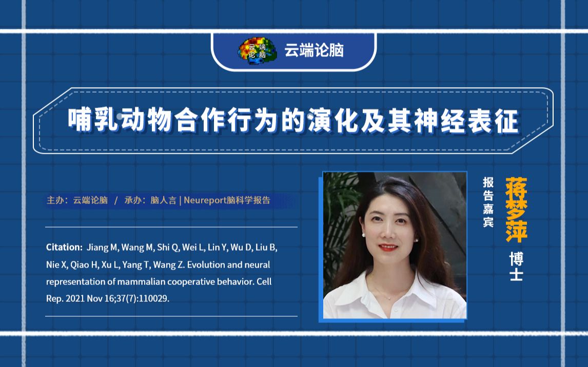 云端论脑 第44期|哺乳动物合作行为的演化及其神经表征