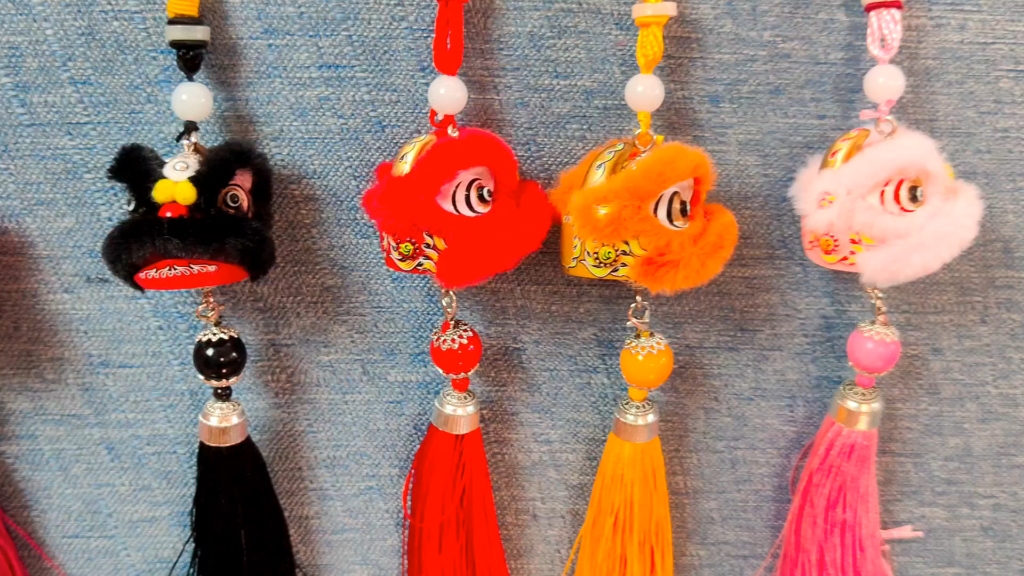 手工diy制作→国粹醒狮挂饰挂件