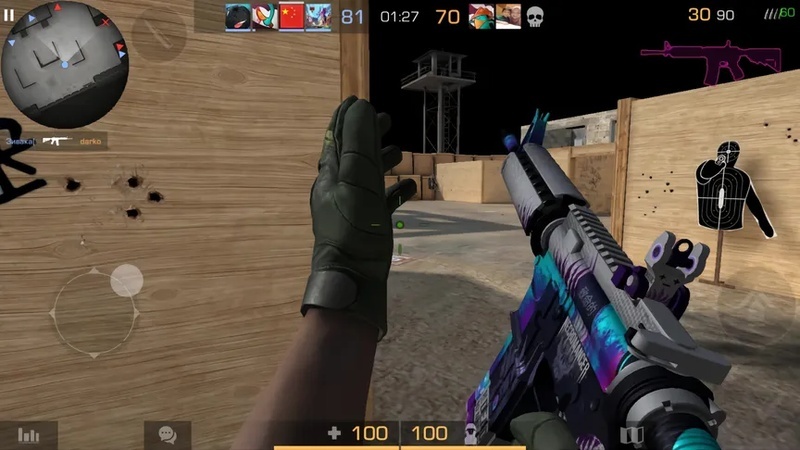 第一期csgo学习爆头练习,M4这个皮肤不错,欧力给