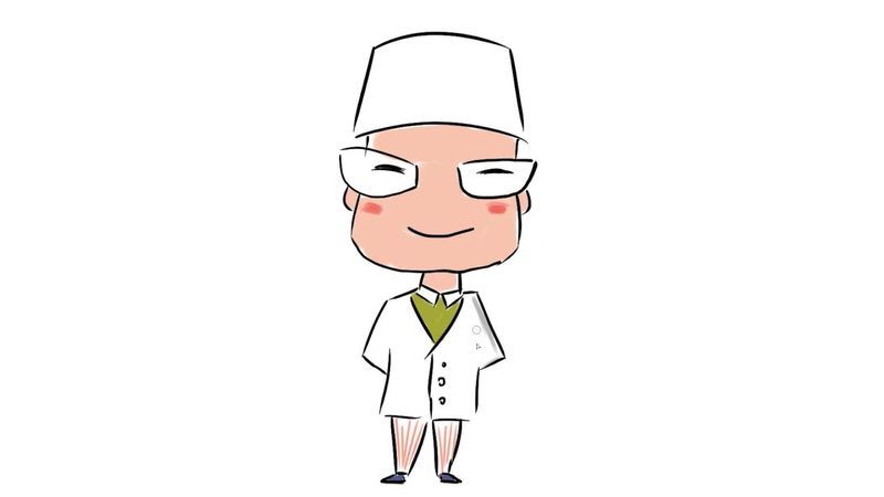教大家画一个满脸微笑的医生卡通简笔画