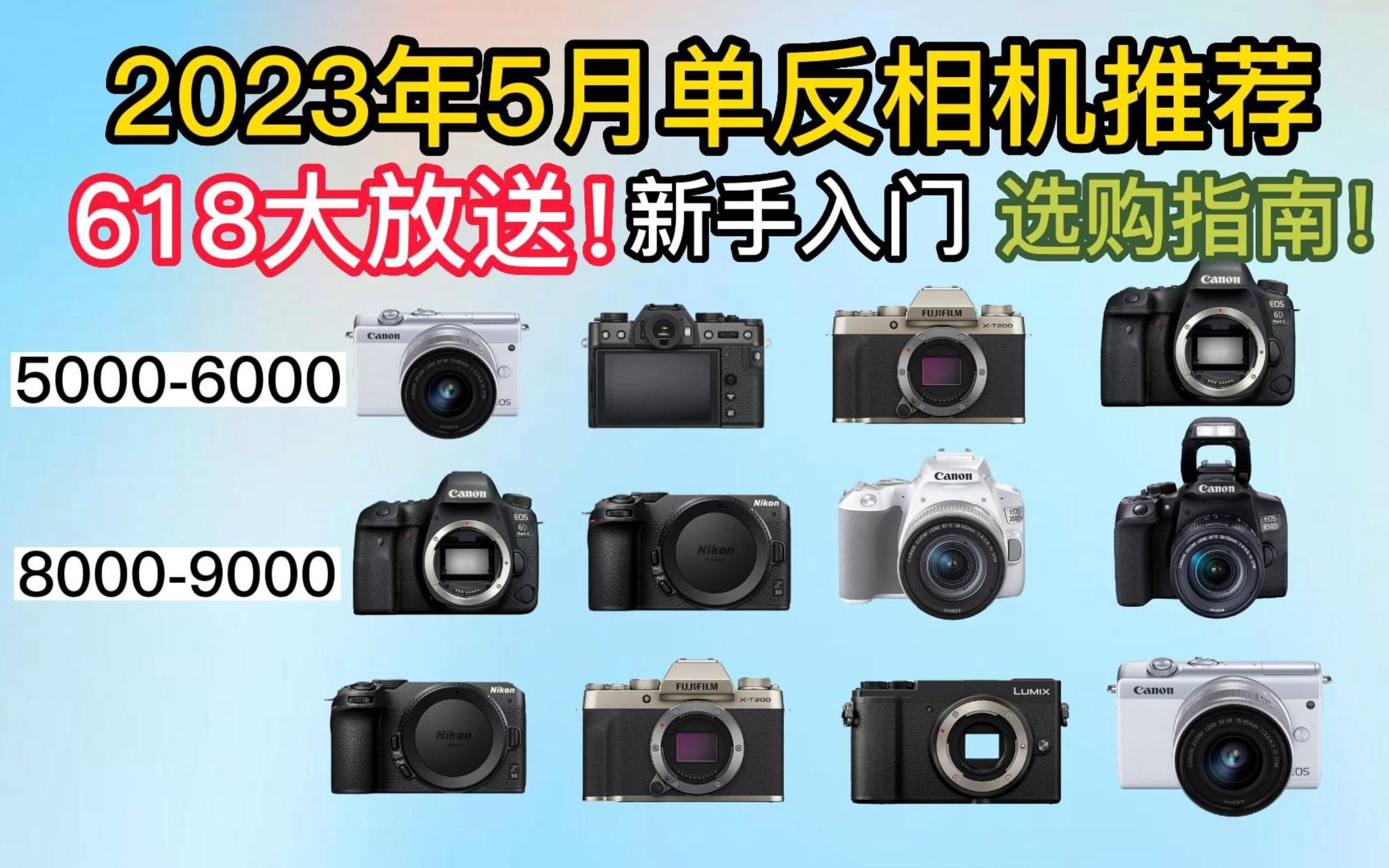 2023年5月更新【618相机推荐】最火热的10款高性价比排行榜前十名...