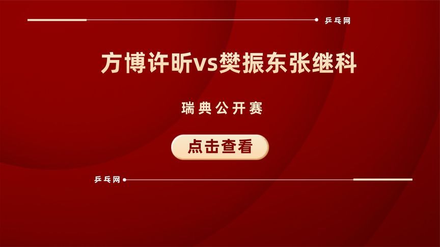.许昕对战樊振东 张继科 乒乓球比赛.