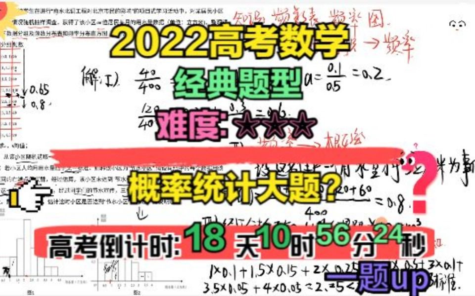 2022高考数学必考题型:这道概率统计大题你能完美拿下嘛?