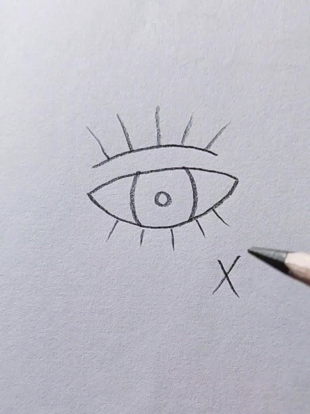 眼睛这样画,我就不信你学不会#简笔画