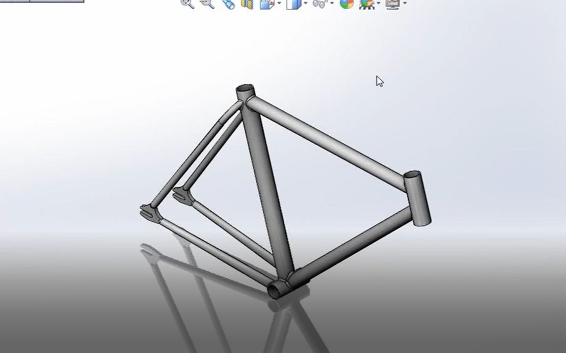 solidworks 自行车钢架