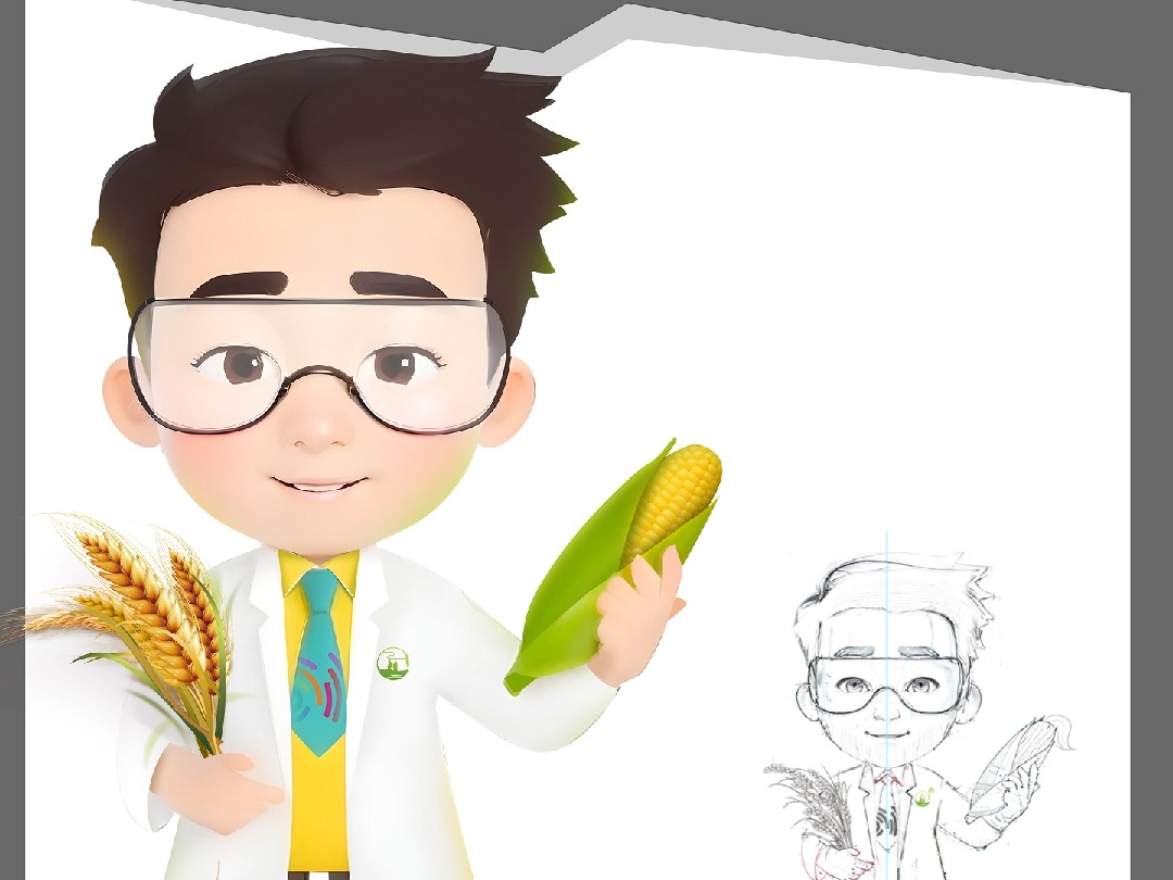 ...吉祥物 稻子吉祥物 科学IP 科技IP 农科IP 农业卡通头像 卡通LOGO设计