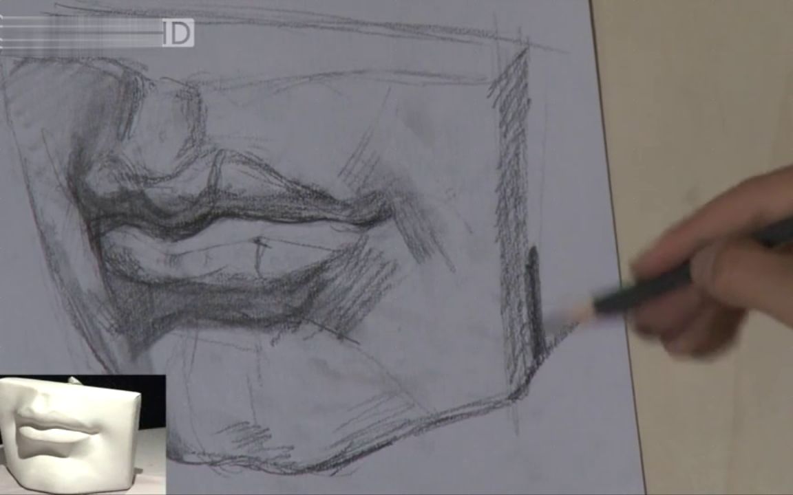 素描零基础教程:石膏嘴的调子素描,素描也可以很简单!