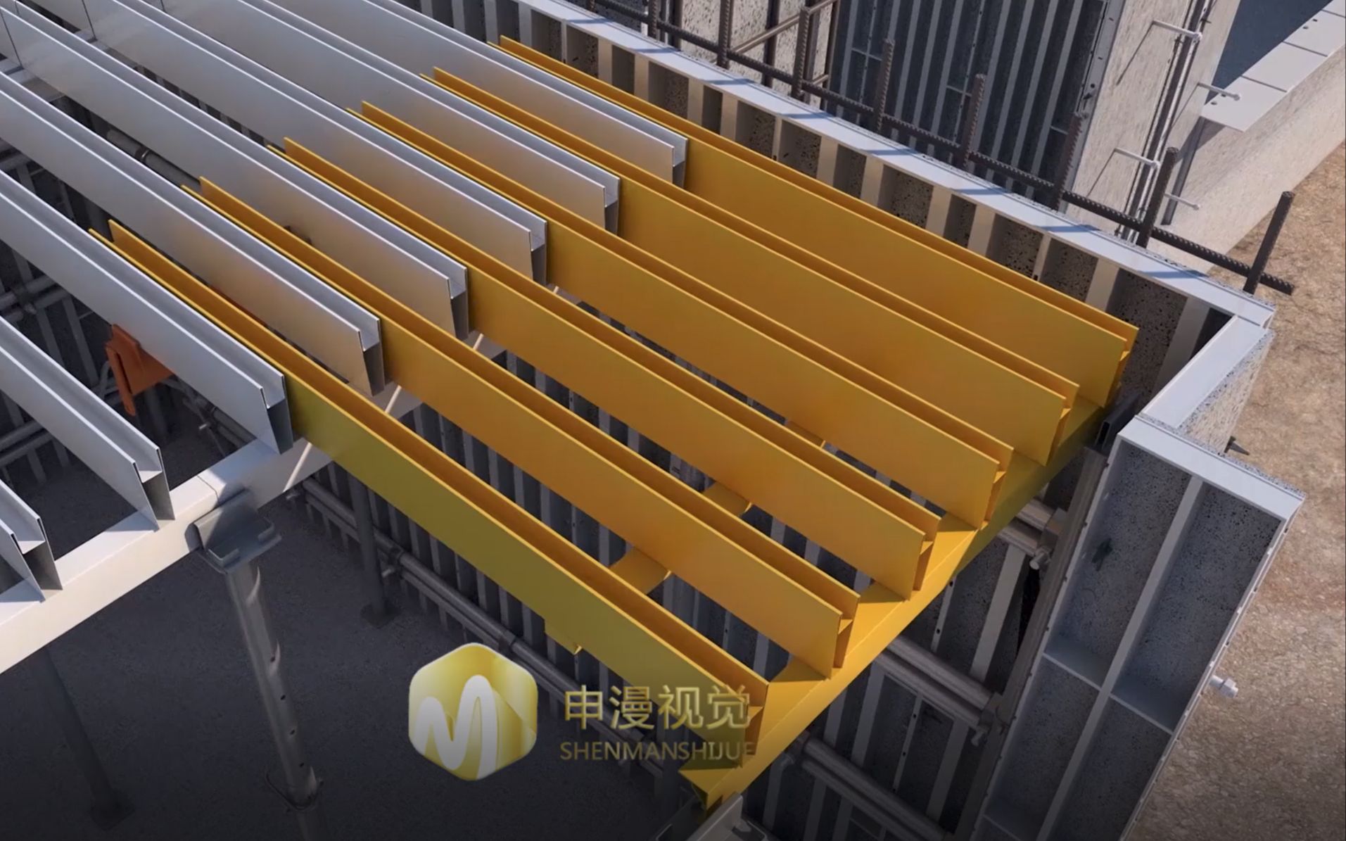 3D动画演示免拆模产品施工方案企业宣传视频