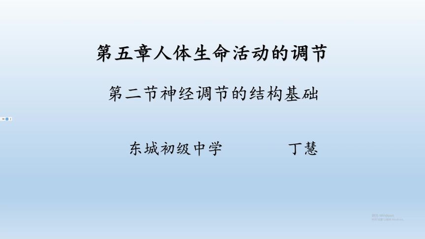 4.21七年级生物 第五章 神经调节的结构基础
