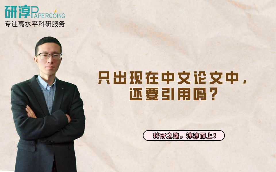 只出现在中文论文中,还要引用吗?
