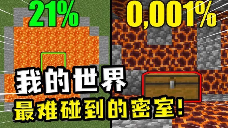 我的世界:最难碰到的密室,岩浆下方别有洞天,农田下有秘密花园