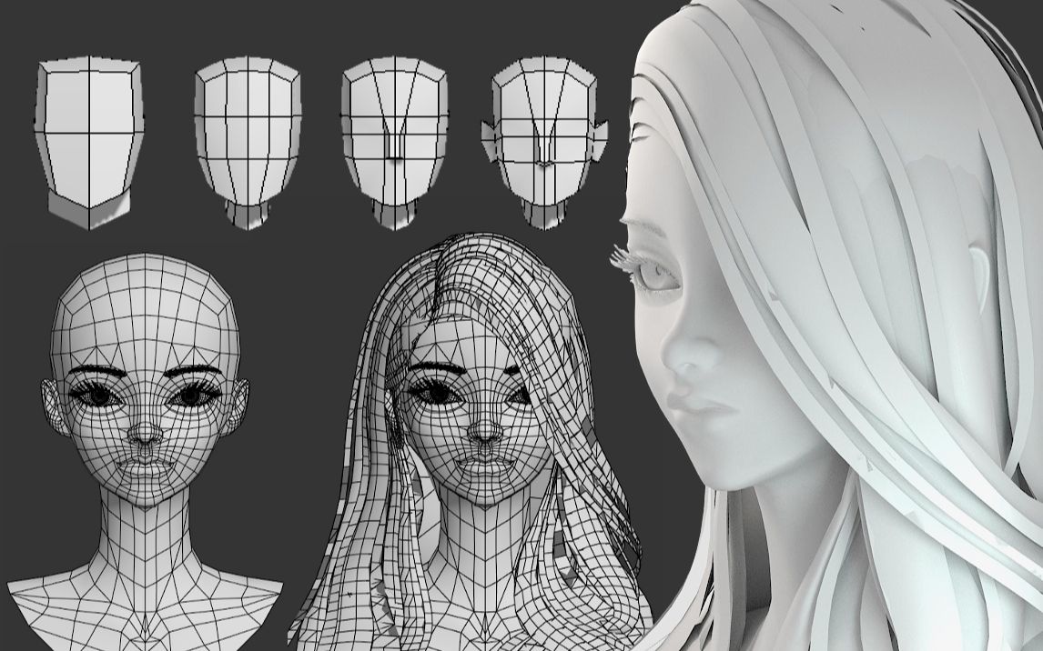 【3dmax人物建模】从拉box开始教你们,制作御姐风格角色模型