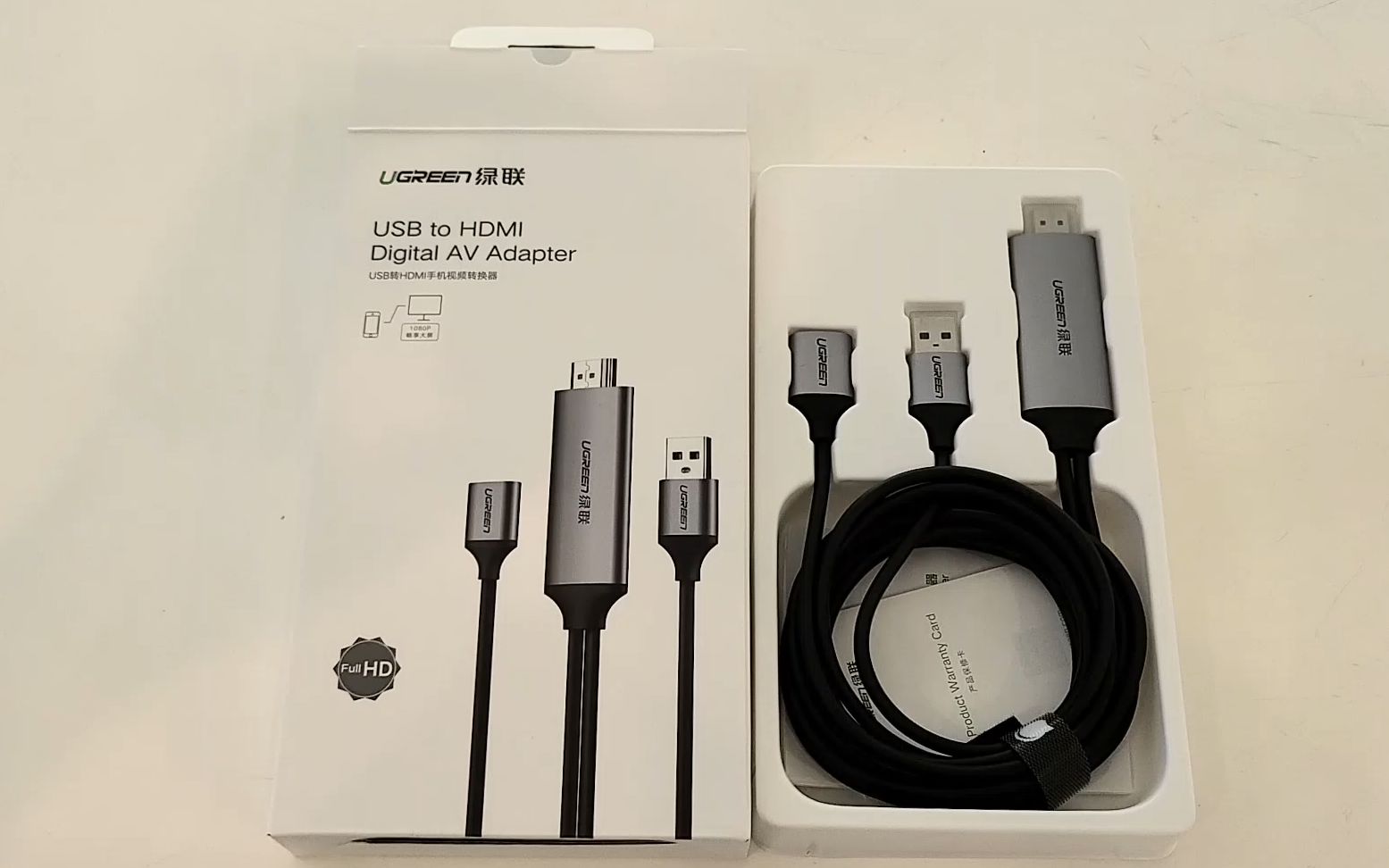 绿联 投屏线同屏转换器CM151使用教程