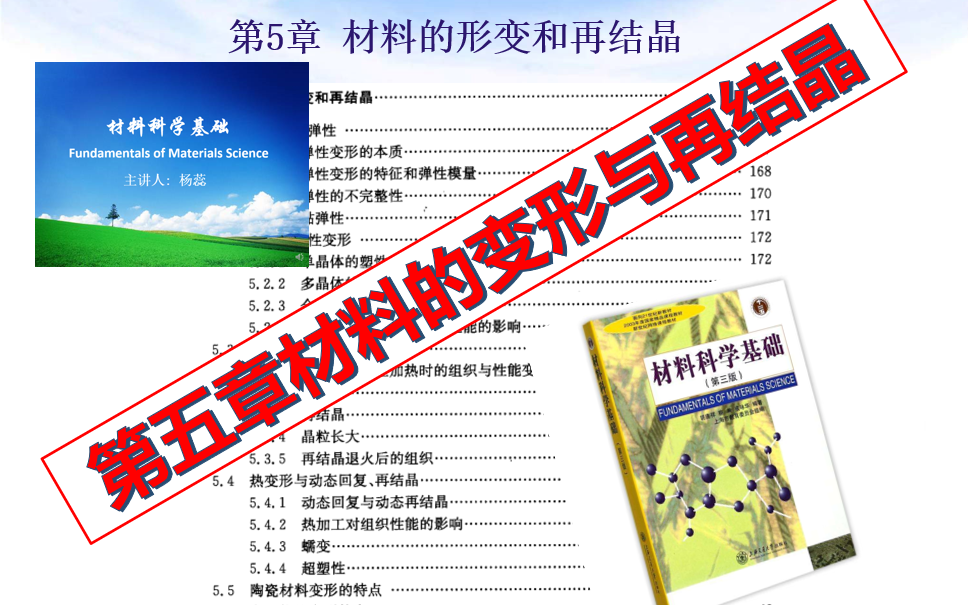 【材料科学基础-第五章材料的形变和再结晶】(全)--上交版教材--