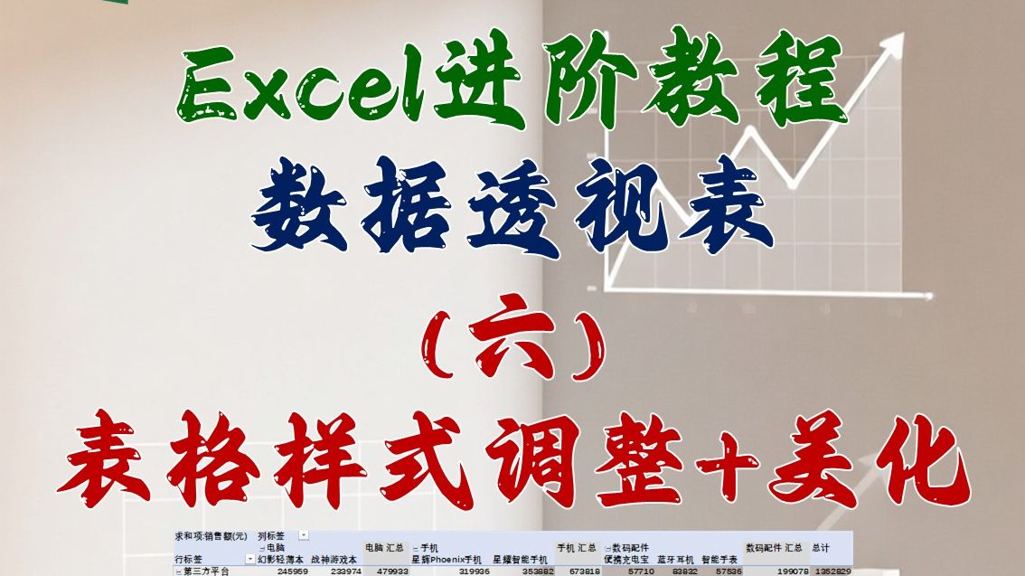 数据透视表详解 6.表格样式调整+美化