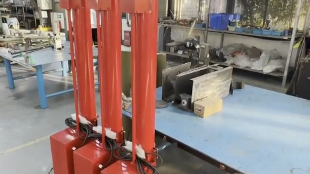 10米电动升降天线杆,红色手动自动自锁升降桅杆