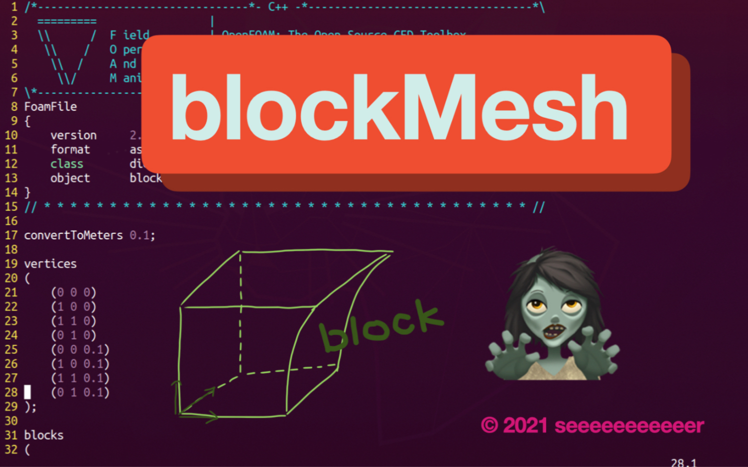 [OpenFOAM] 网格基础:blockMesh怎么用?
