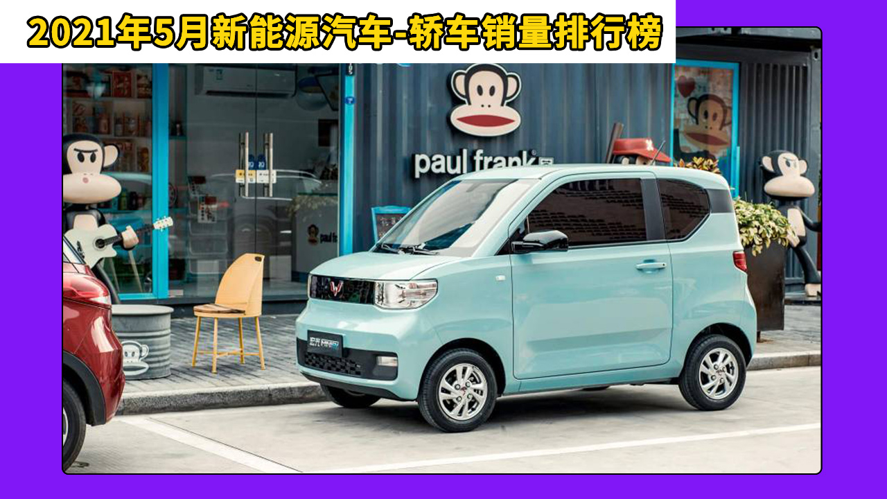 2021年5月新能源汽车-轿车销量排行榜