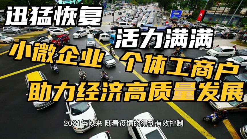 迅猛恢复活力满满,我国小微企业、个体工商户助力经济高质量发展