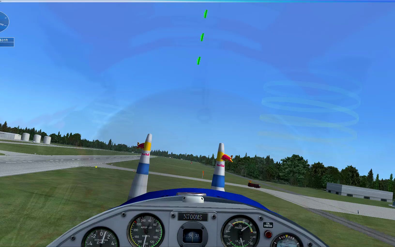 ...穿越气柱竞赛 Red Bull Time Trail (without arrows) 演示_模拟飞行_演示