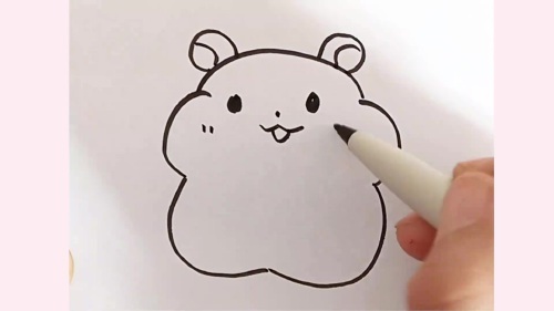 小仓鼠简笔画来了