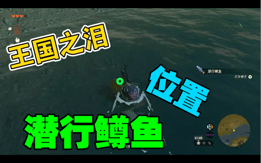 塞尔达传说王国之泪新手第一条潜行鳟鱼