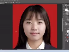 [PS教程]白底照片做红底证件照