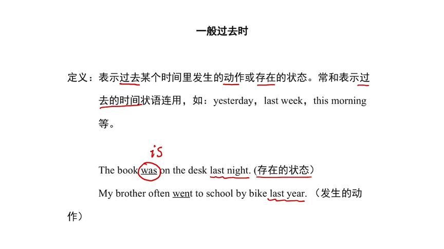 英语语法:一般过去时的用法和结构