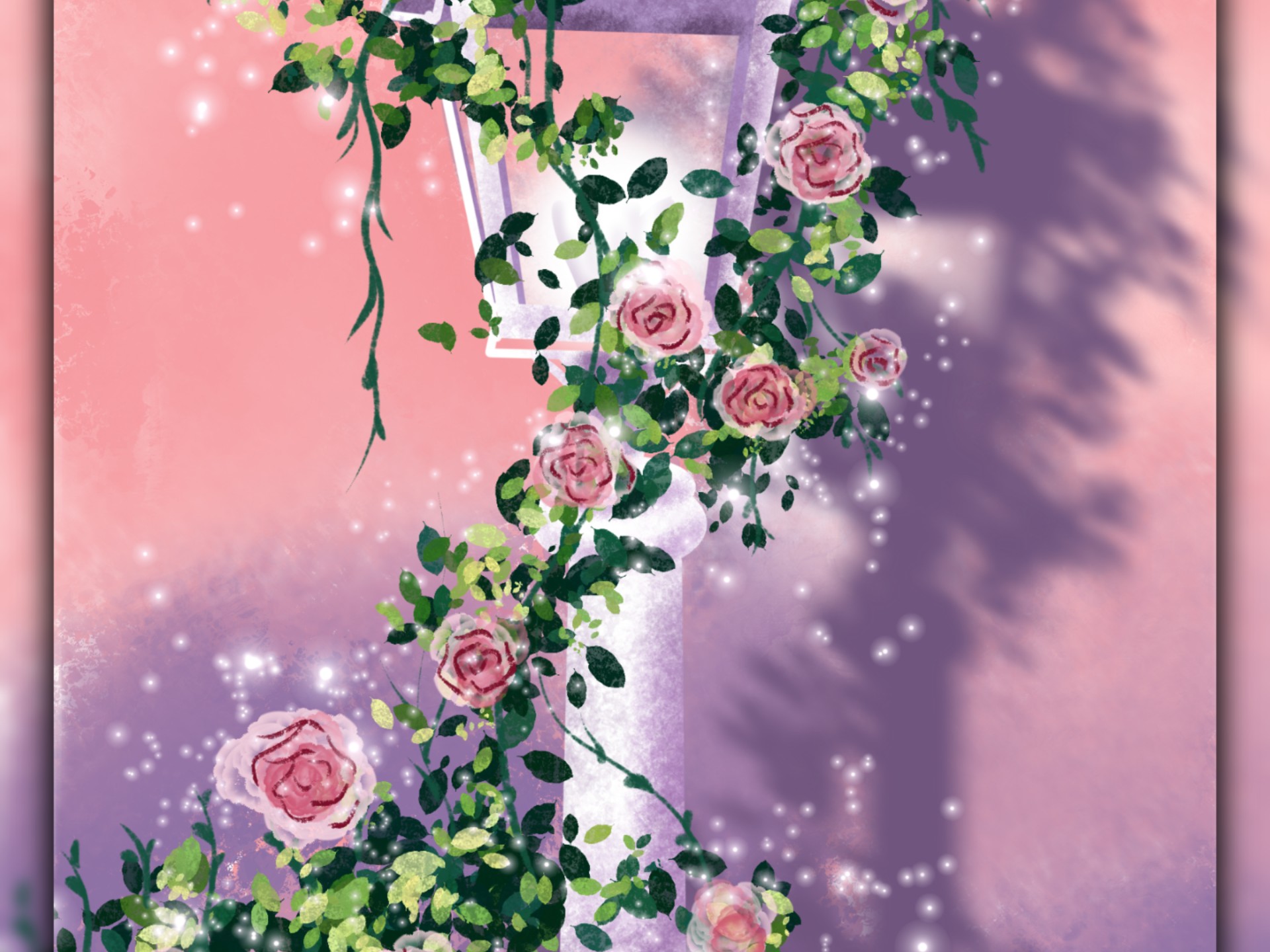 画世界Pro新手绘画教程 ‖ 花蔓缠灯