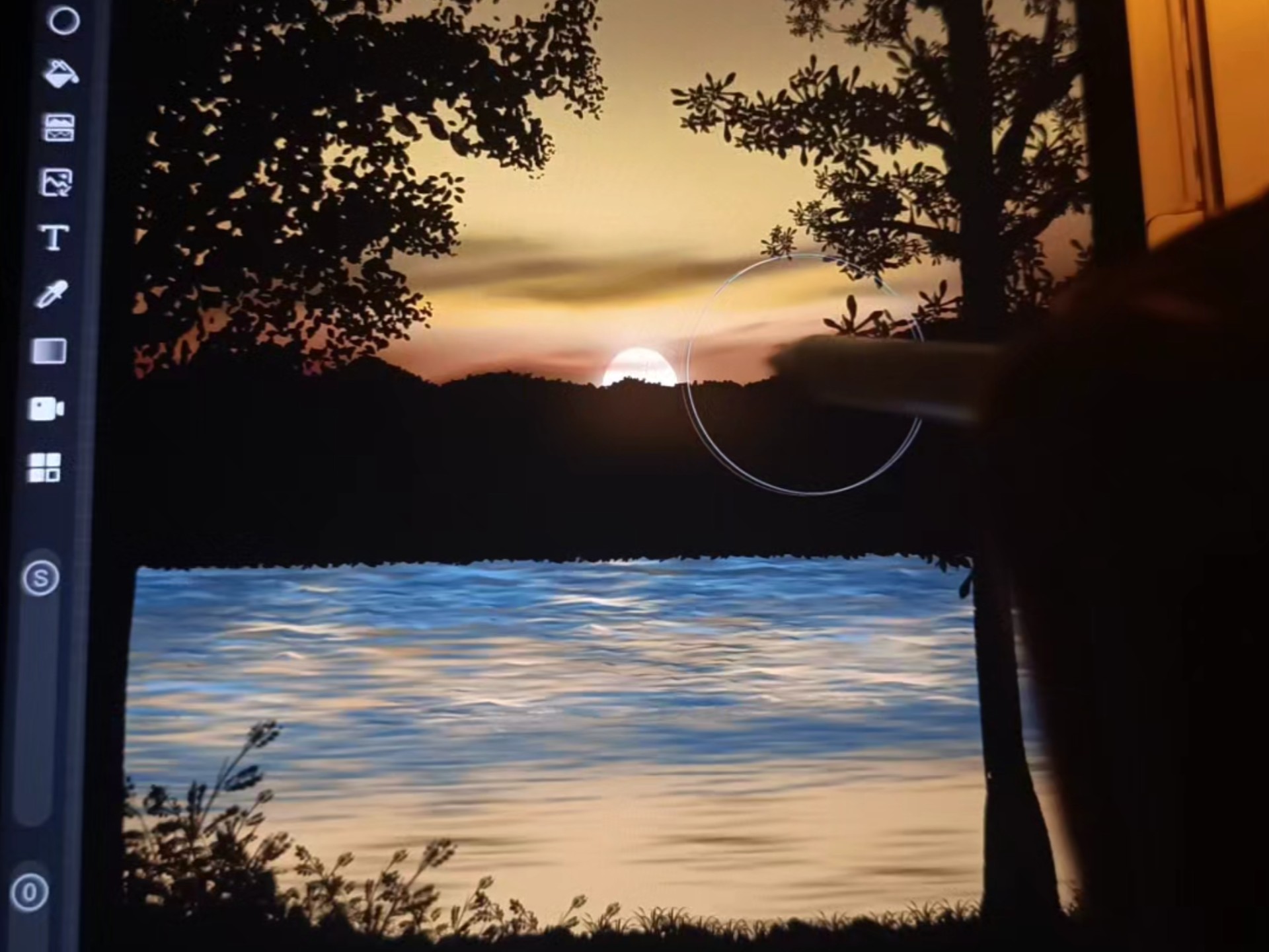 画世界Pro新手绘画教程 ‖落日余晖