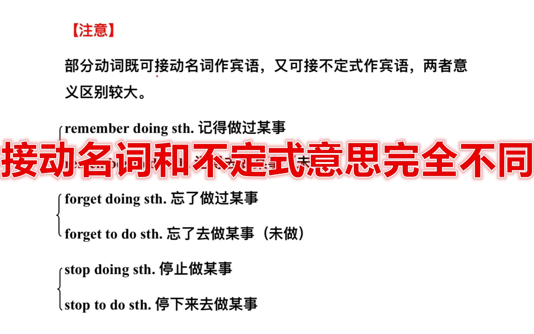 英语语法:这些动词接动名词和不定式,意思完全不同!